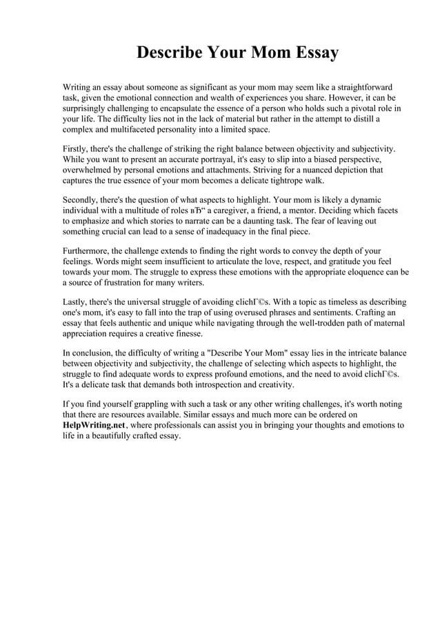 Describe Your Mom Essay.pdf