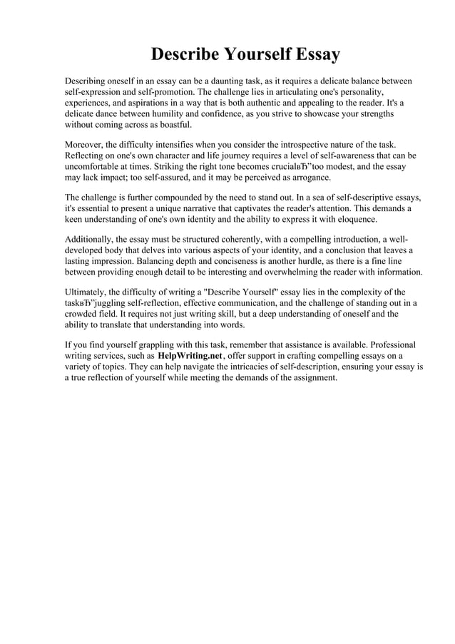Describe Yourself Essay.pdf