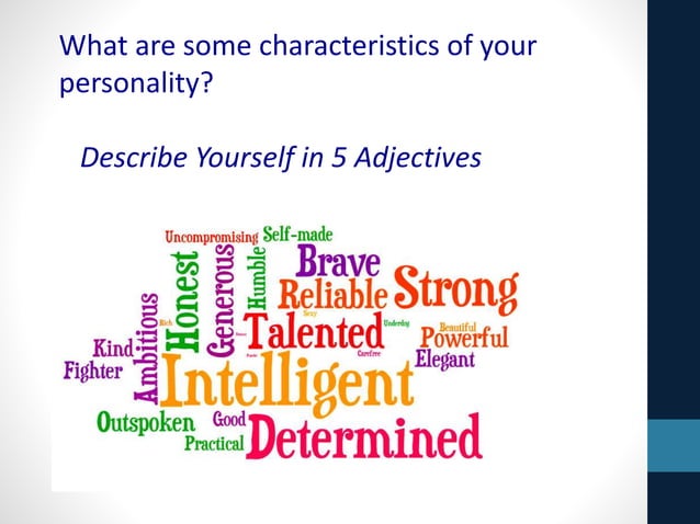 ESL: Describe Your Personality | PPTX