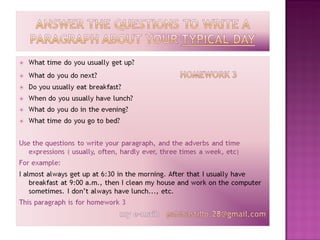 Describe Your Typical Day | PPT