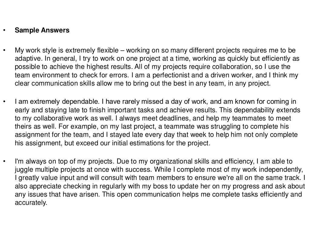 Describe Your Work Style Interview Question Answer describe-your-work-style-interview-question-answer