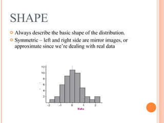 Describing Distributions | PPT