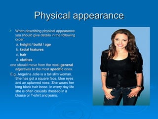 describing people | PPT