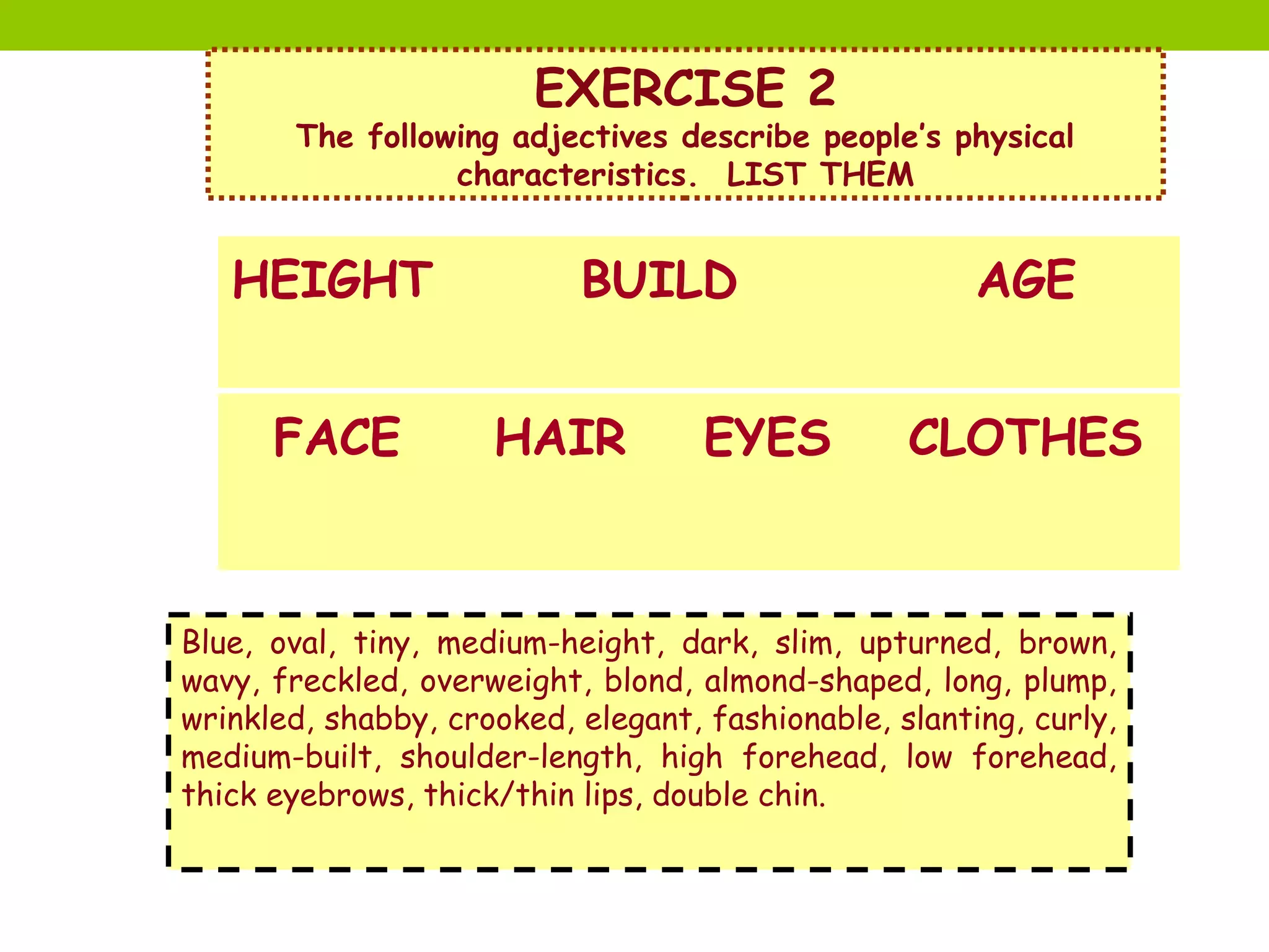 Describing people | PPT