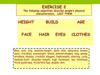 Describing people | PPT