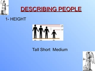 text about describing people for student | PPT