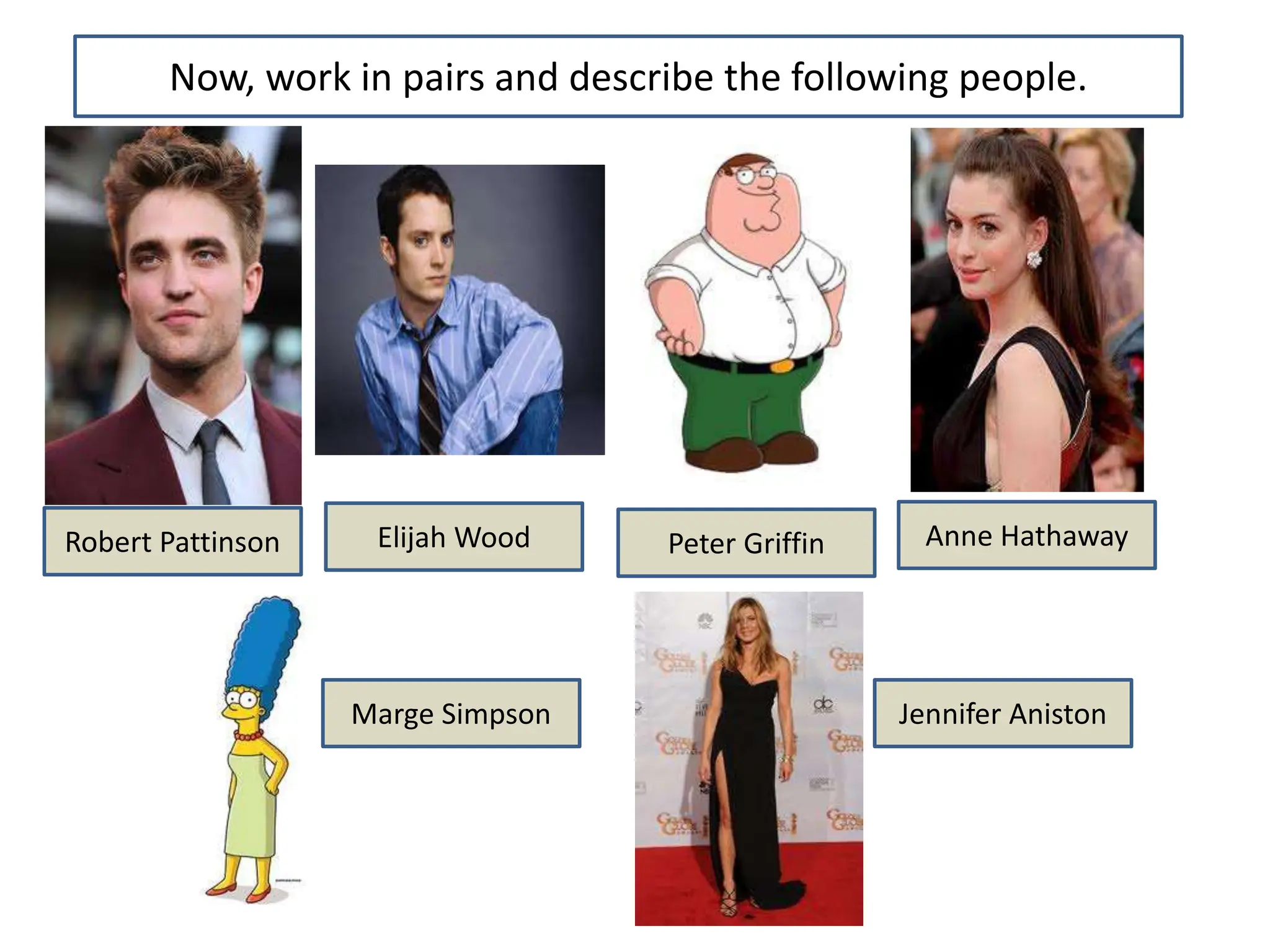 describing people activity for esl learners | PPT