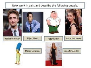 describing people activity for esl learners | PPT