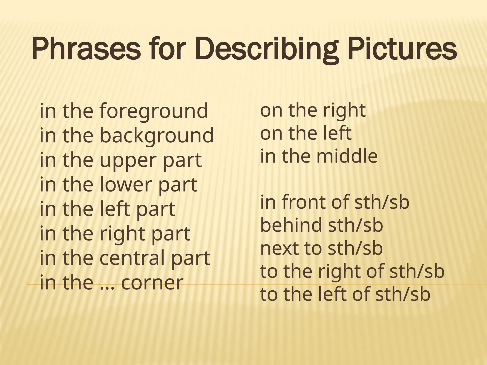 Phrases for describing- pictures. pptx | PPTX