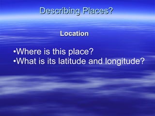 Describing Places | PPT