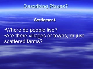 Describing Places | PPT