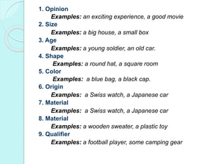 To Describe Something