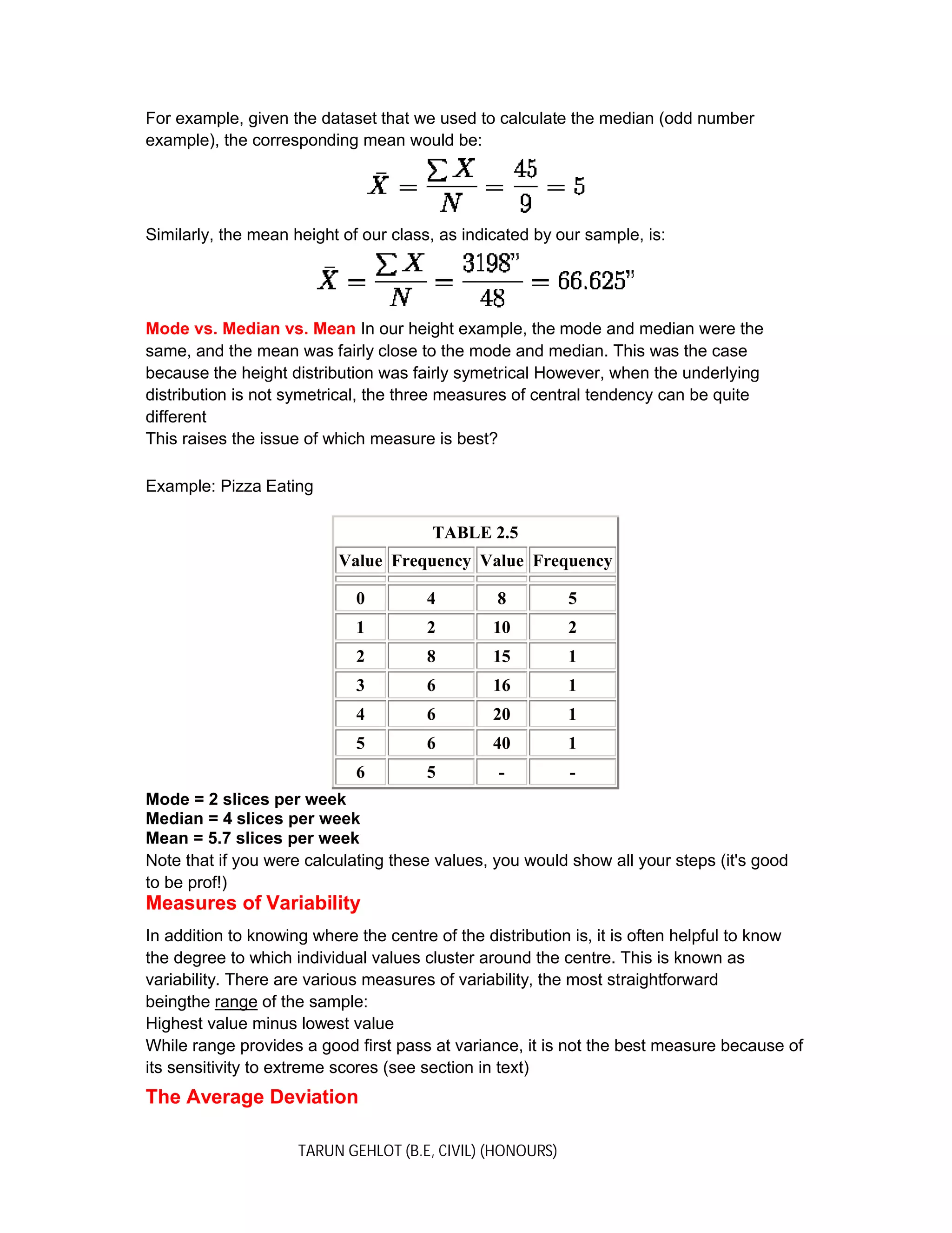 Describing and exploring data | PDF