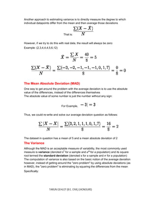 Describing and exploring data | PDF
