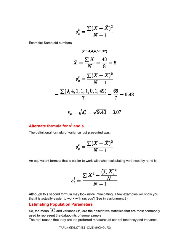 Describing and exploring data | PDF