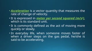 Describing and Graphing Motion for Physical Science | PPTX