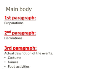 Describing an event | PPTX