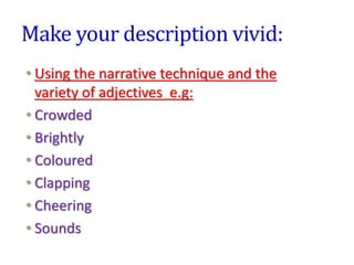 Describing an event | PPTX