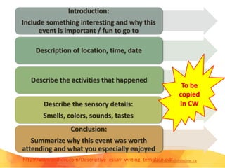 Describing an event | PPTX