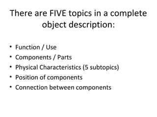 Describing anobject kettle | PPT