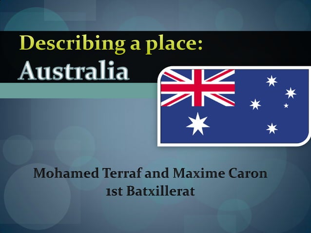 Describing a place australia | PPT