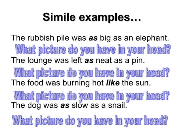 Describing characters using similes | PPT