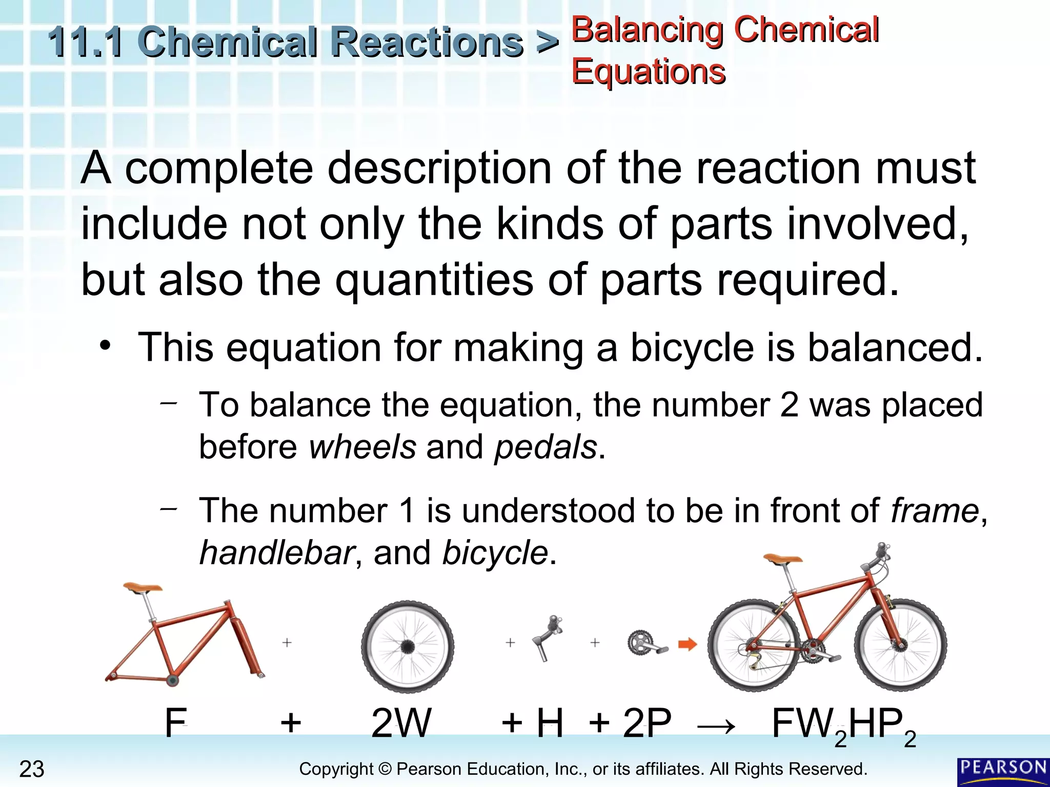 Describing chemical reactions | PPT