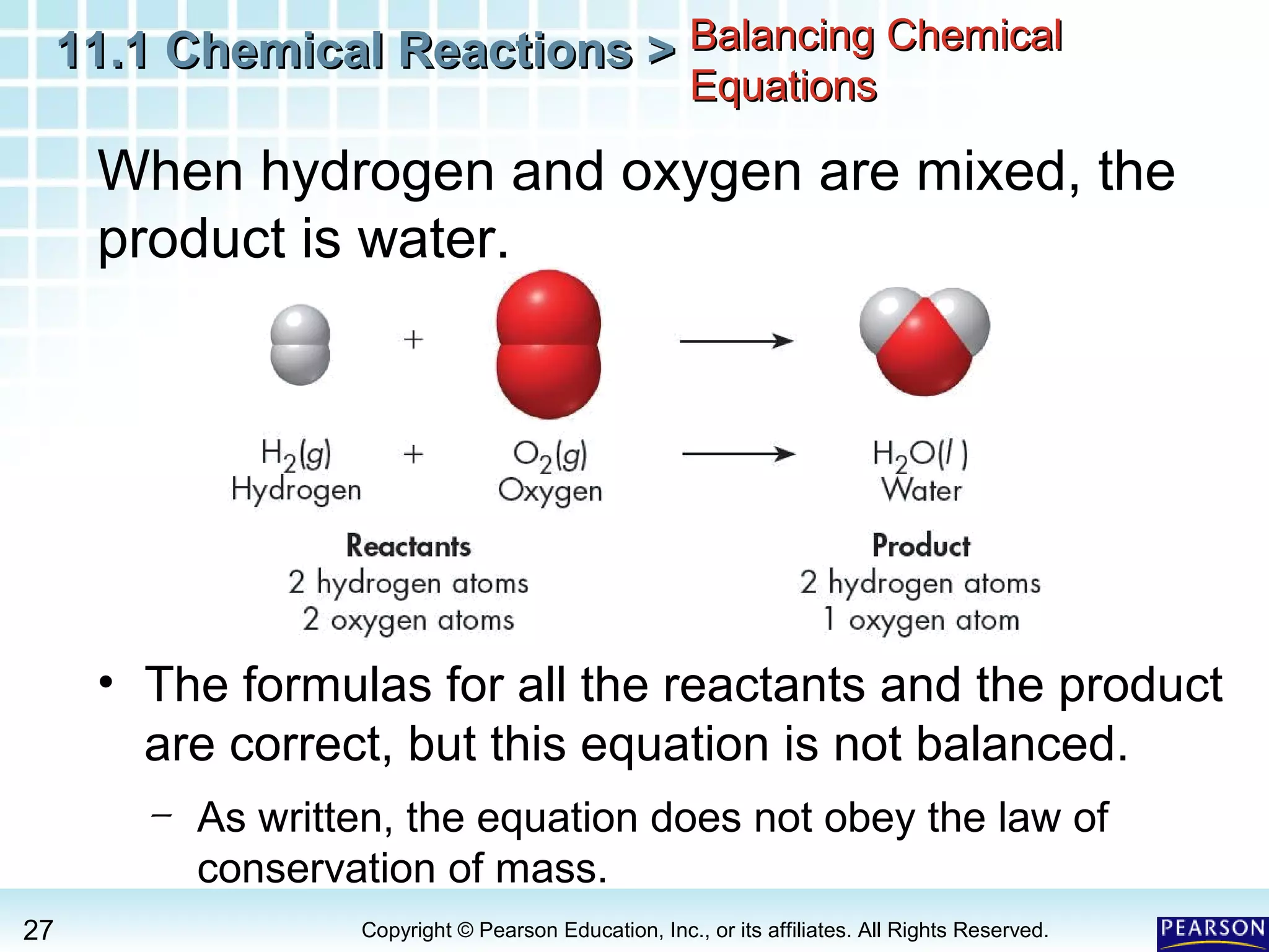 Describing chemical reactions | PPT
