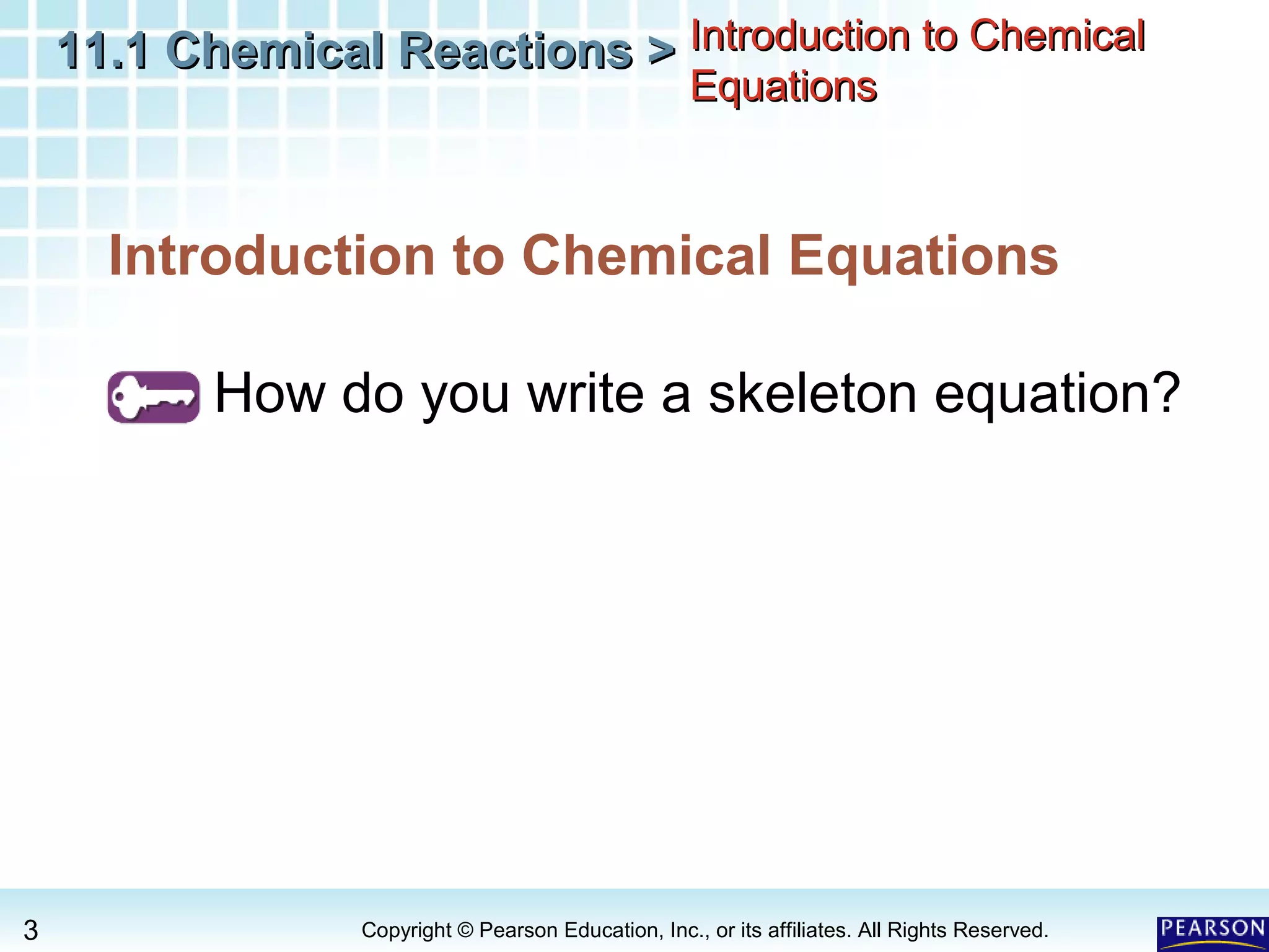 Describing chemical reactions | PPT