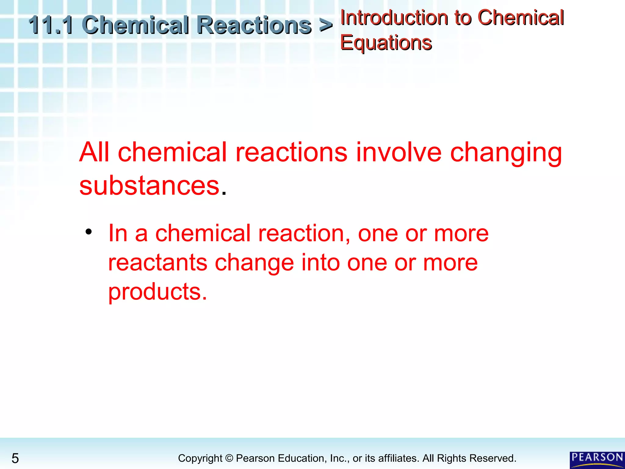 Describing chemical reactions | PPT