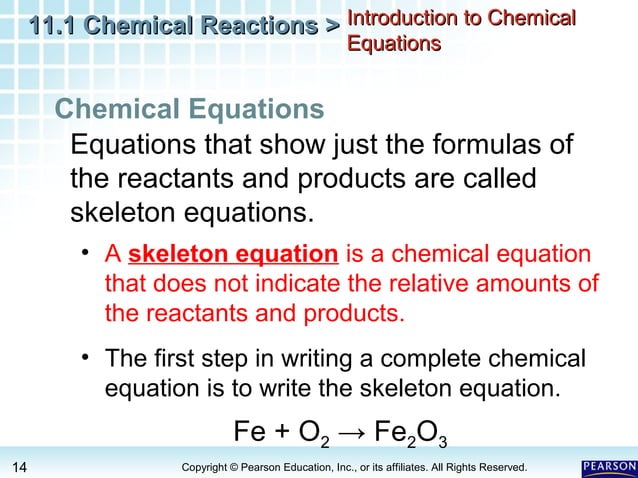 Describing chemical reactions | PPT