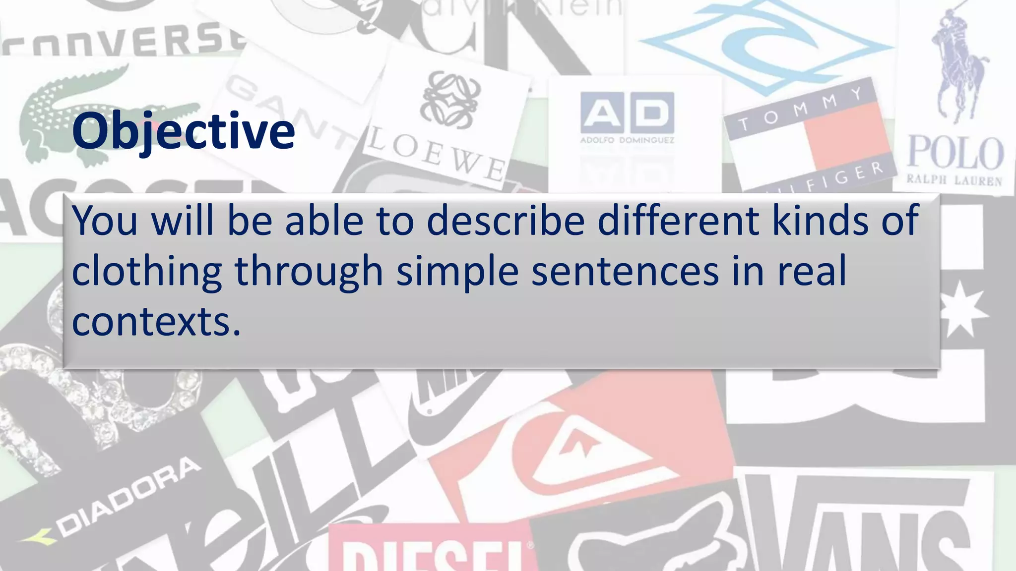 Describing clothing | PPTX