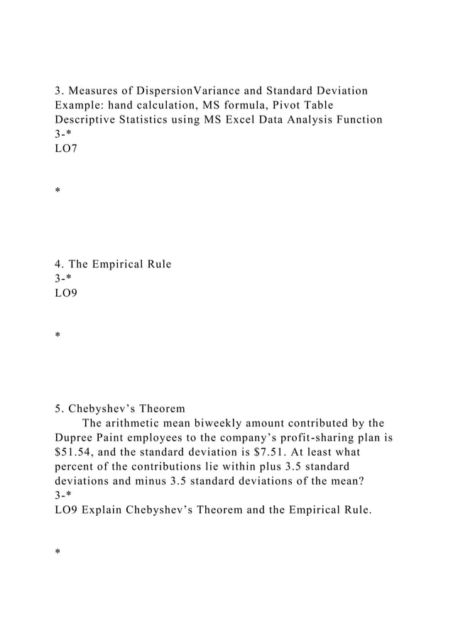 Describing DataNumerical MeasuresChapter 3McGraw-.docx