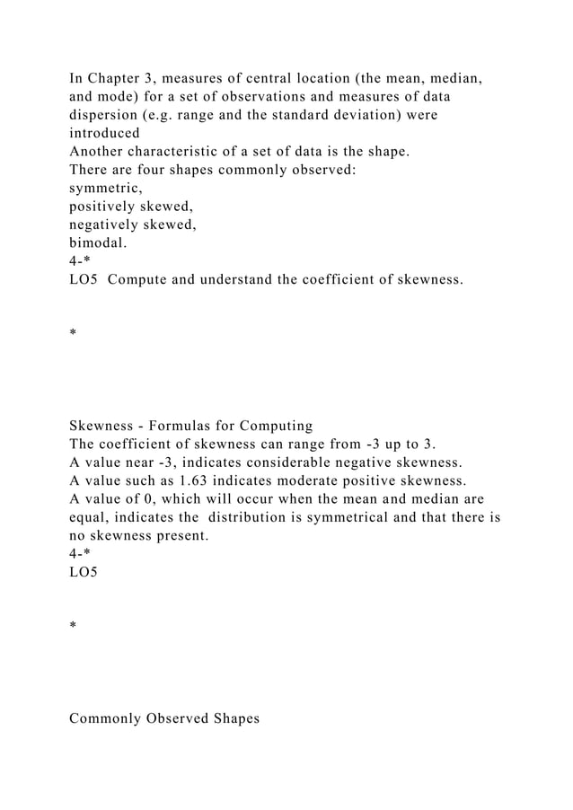 Describing DataNumerical MeasuresChapter 3McGraw-.docx