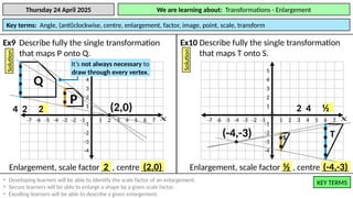 Describing Enlargements of different geometrical shapes | PPT