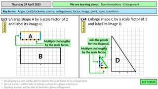 Describing Enlargements of different geometrical shapes | PPT