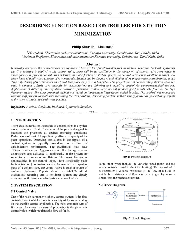 Describing function based controller for stiction | PDF