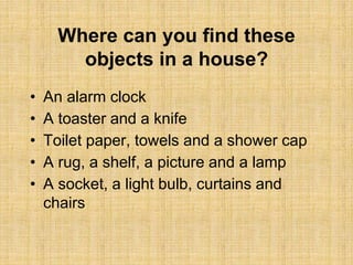 Describing a house | PPTX