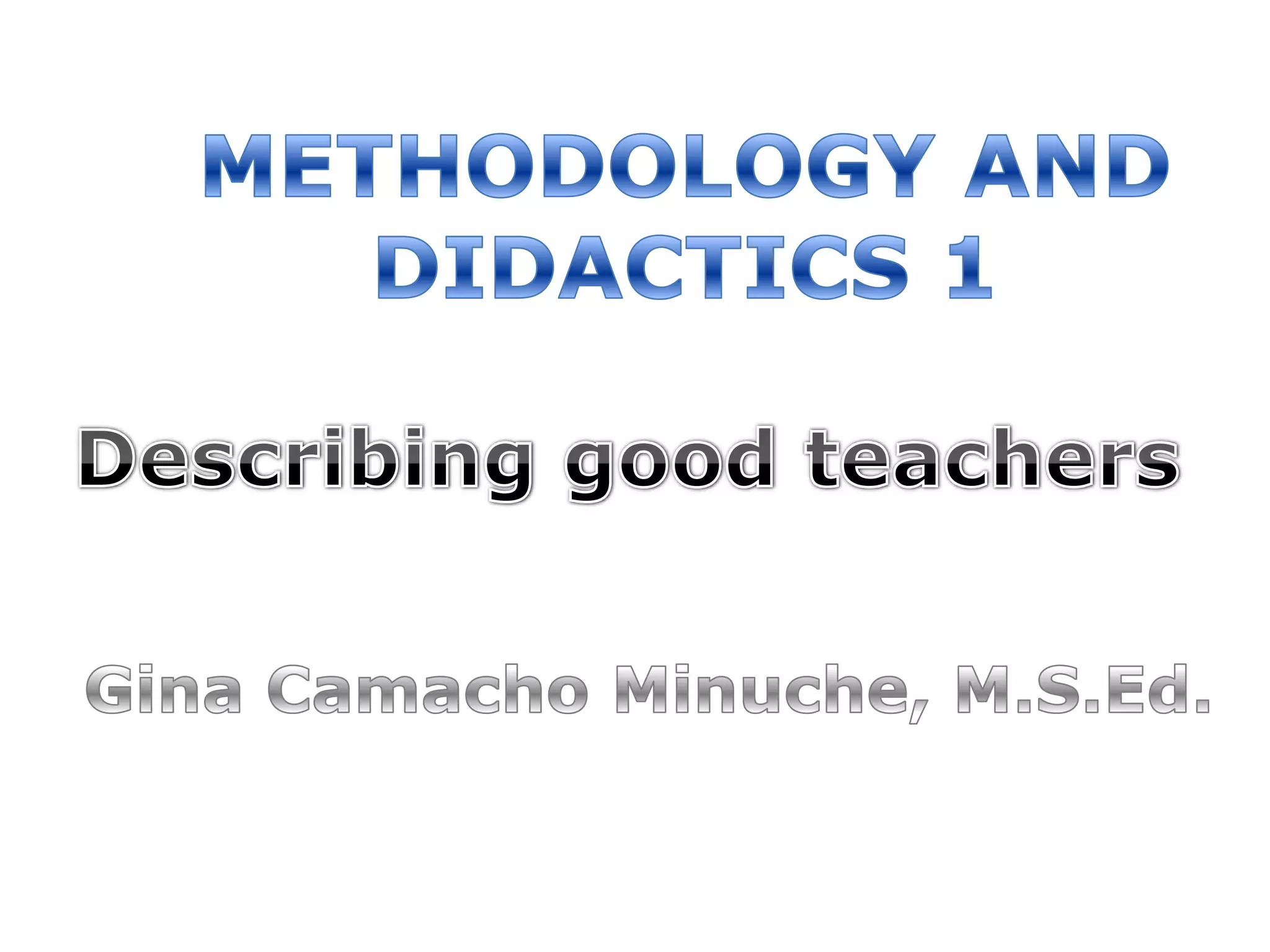 UTPL Describing good teachers | PPTX