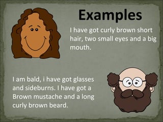 Describing hair and face game | PPT | Hair Care | Beauty