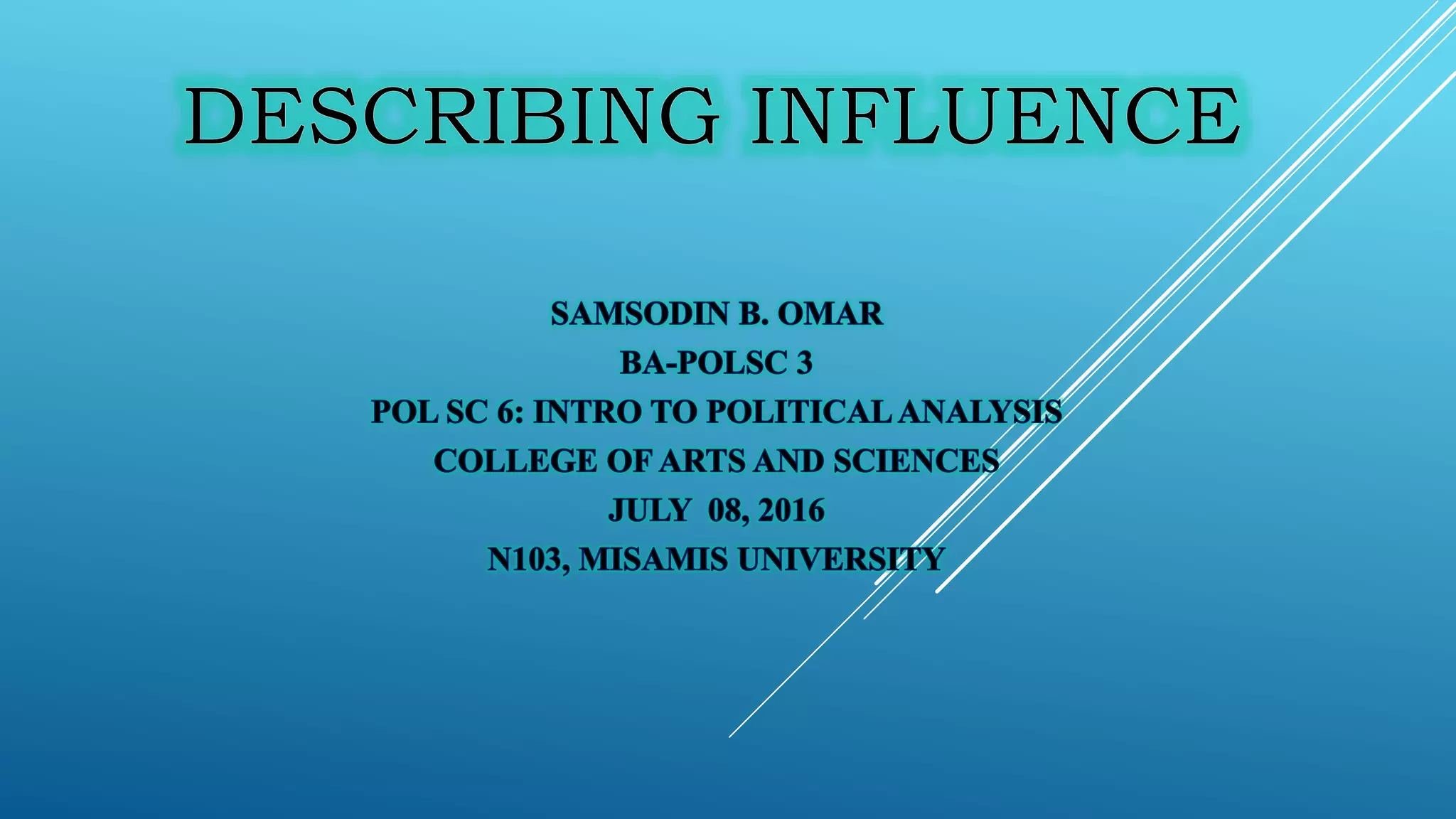 Describing influence | PPT