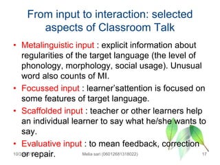 Describing input & its impact | PPTX
