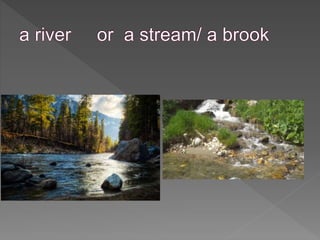 Describing landscapes- Elementary Vocabulary Practice | PPTX