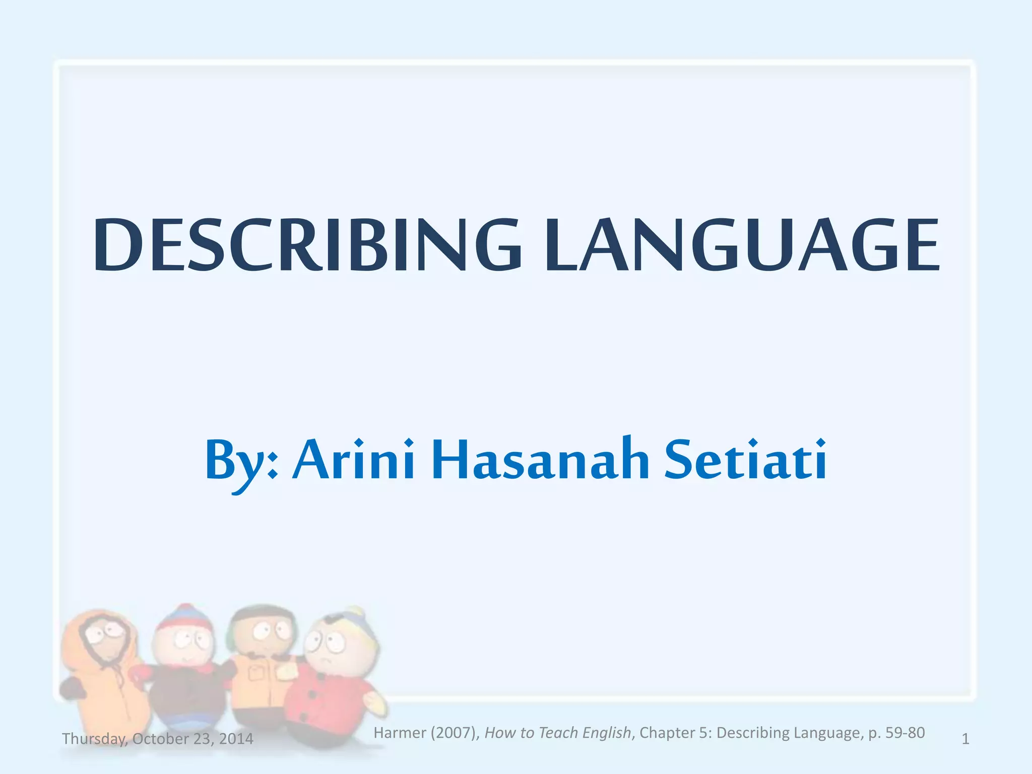 Describing Language | PPTX