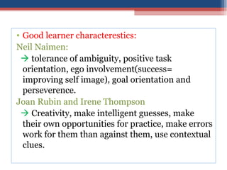 Describing Learners | PPT