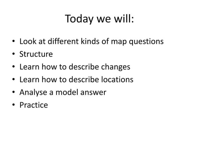 IELTS Task 1 Describing Maps | PPTX