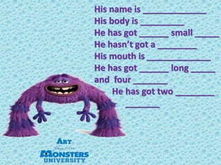 Describing monsters picture | PPTX