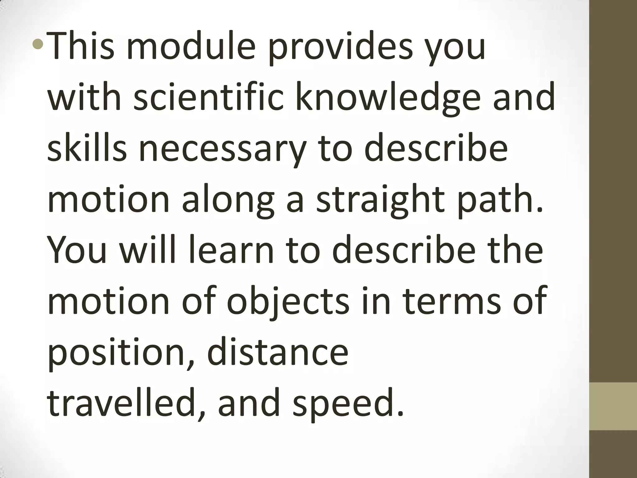 Describing motion | PPTX
