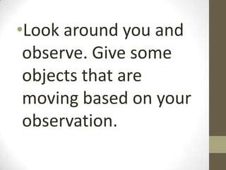 Describing motion | PPTX
