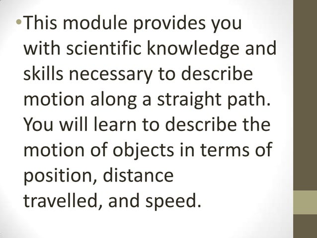 Describing motion | PPTX